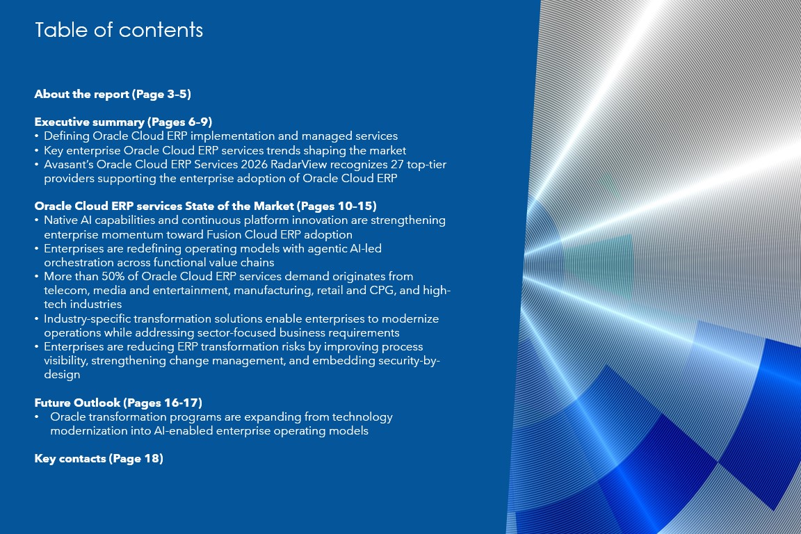 Oracle Cloud ERP Services 2026 Market Insights™ - Avasant